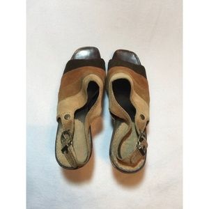 a.n.a | Shoes | Ana Suede Peep Toe Slingback Heels | Poshmark